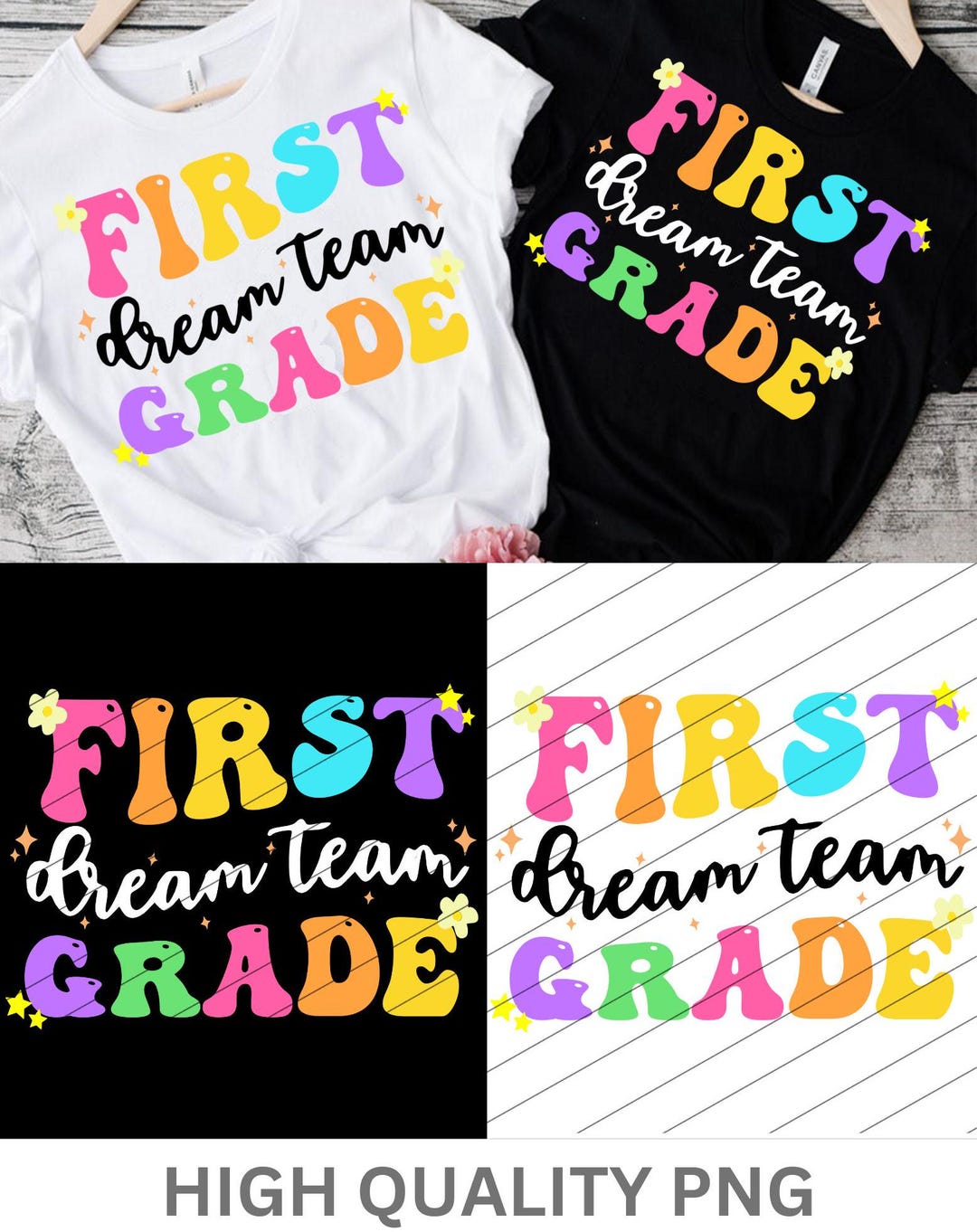 First Grade Dream Team PNG, 1st Grade PNG, First Day of School, 1st ...