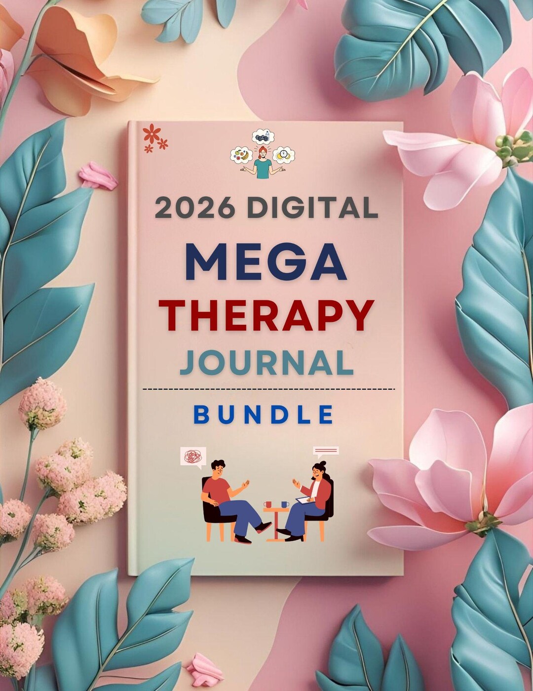 2026 Digital Anxiety Therapy Journal | Workbook, Self Assessment, Daily ...