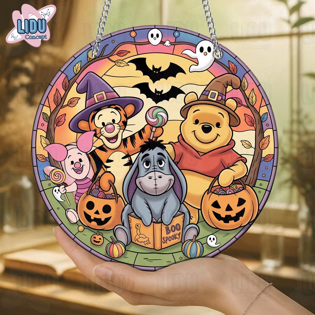 Cartoon ACRYLIC Suncatcher, Fall Cartoon Acrylic Ornament, Pumpkin ...