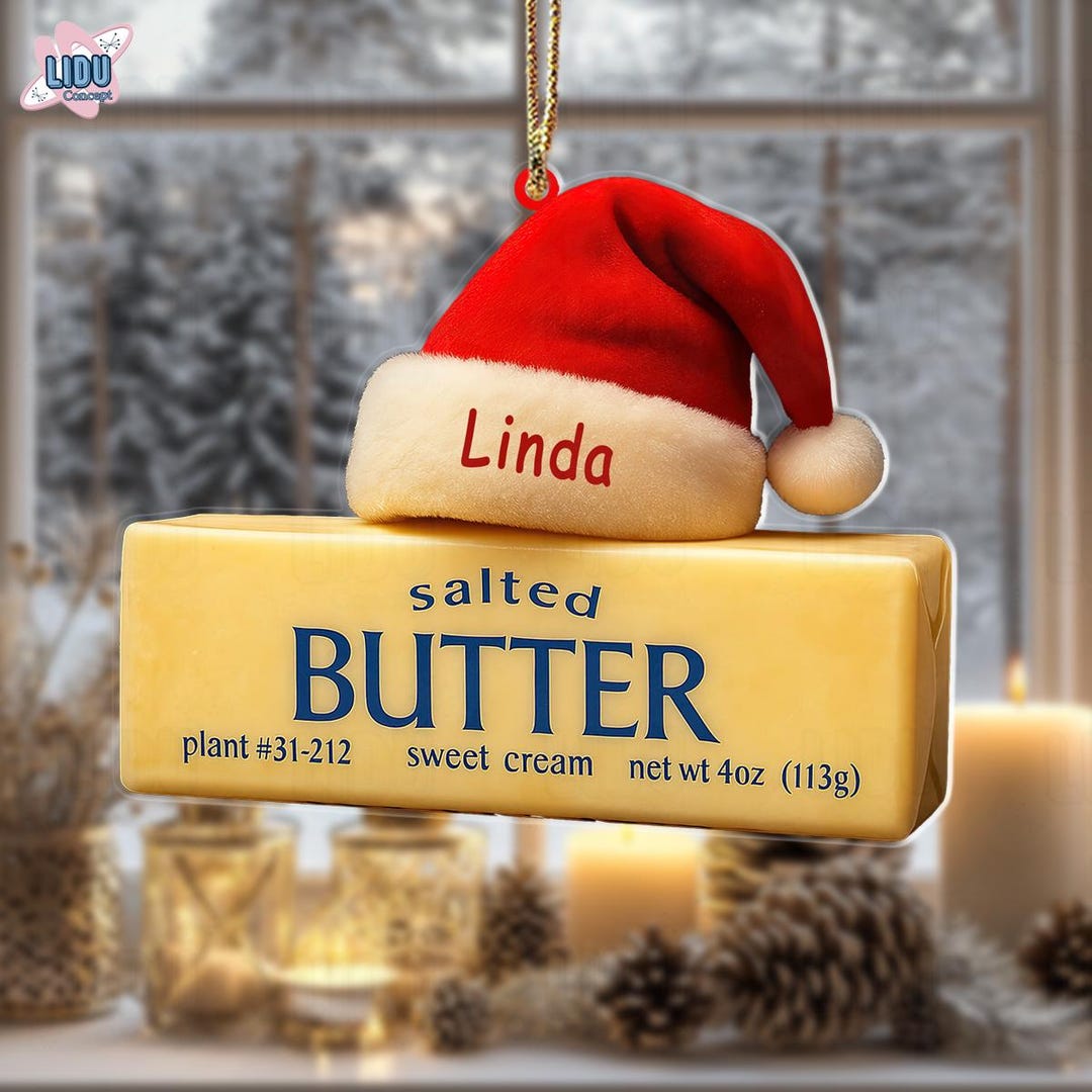 Personalized Butter Stick Christmas Tree Acrylic Ornament, Gift for ...