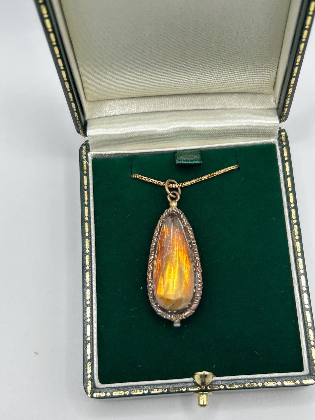 Georgian Rock Crystal 9K Pendant and Necklace C1820 - Etsy