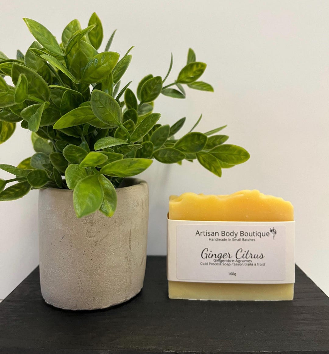 160g Ginger Citrus Cold Process Artisan Soap Bar, Handmade Soap ...