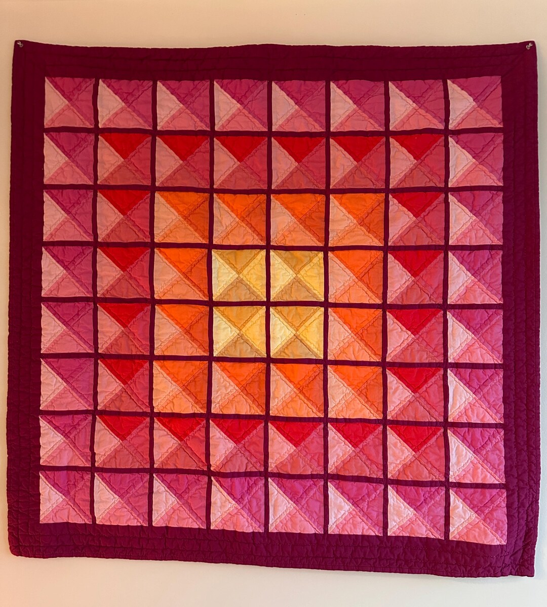Sunset Glow -modern Textile Art Wall Hanging/quilt - Etsy