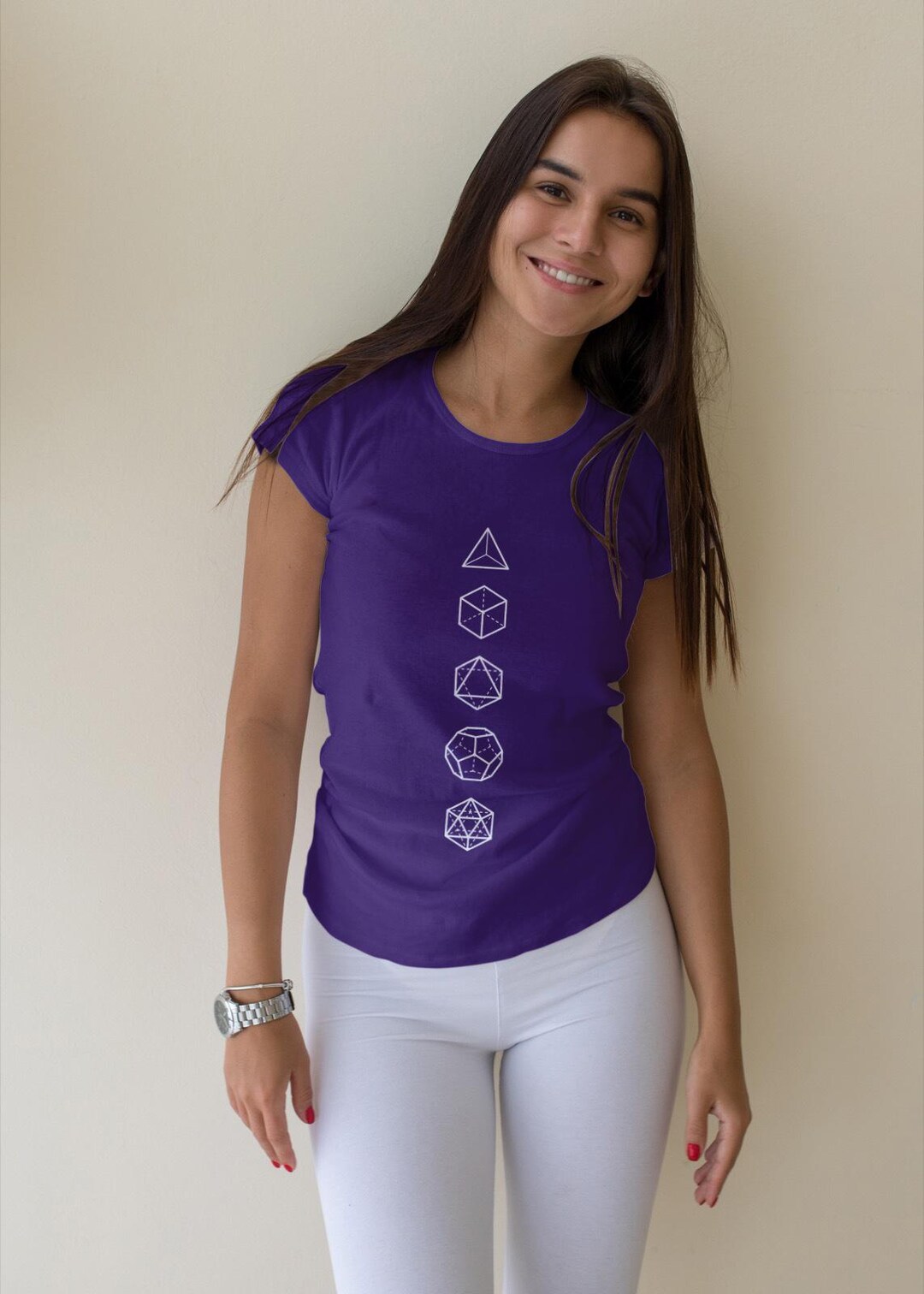 Geometric Sacred Geometry Women's Softstyle Tee, Platonic Solids ...