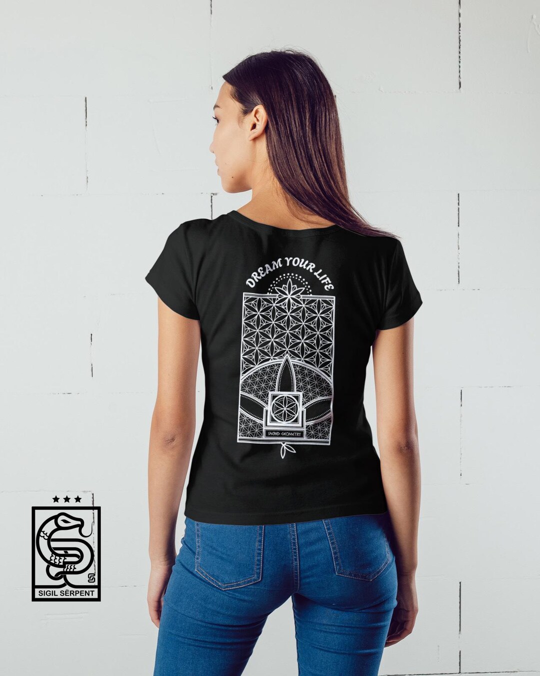 Custom Sacred Geometry Pattern Shirt, Spiritual Shirt, Flower of Life ...