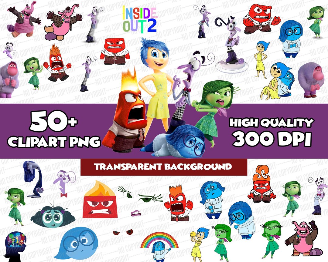 Inside Out 2 PNG, paquete de imágenes prediseñadas de Inside Out 2 ...