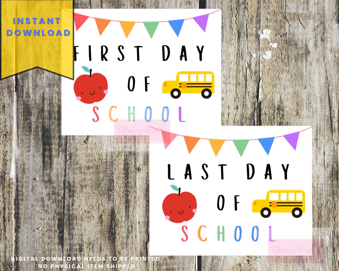 First Day/last Day of School Signs! - Etsy