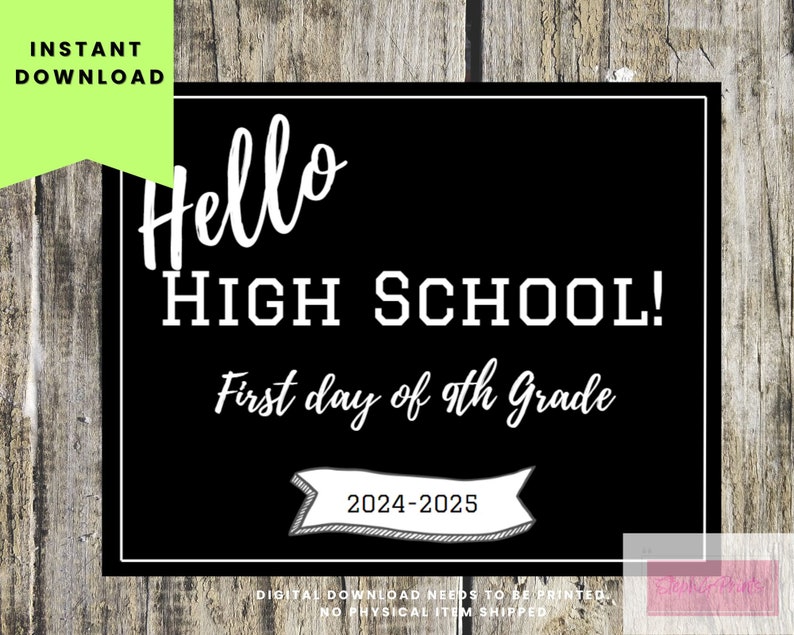 Hello High School Back to School Sign - Etsy