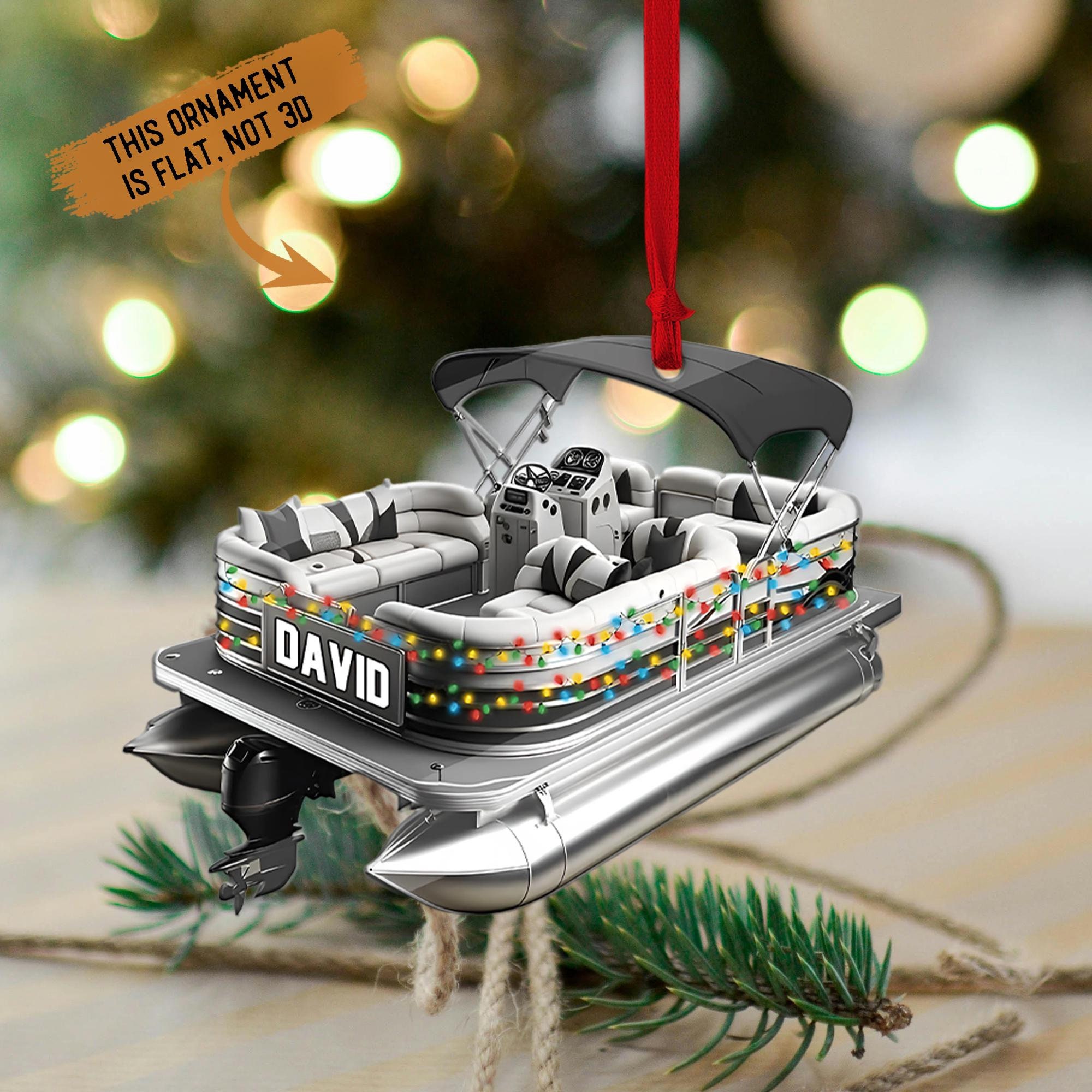 Personalized Acrylic Pontoon Boat Ornament, Gifts for Pontoon Lover ...