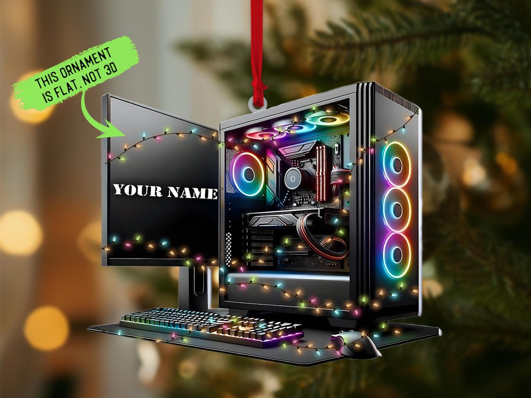 Custom Gaming Computer Christmas Ornament, Personalized Gift for Gamers ...