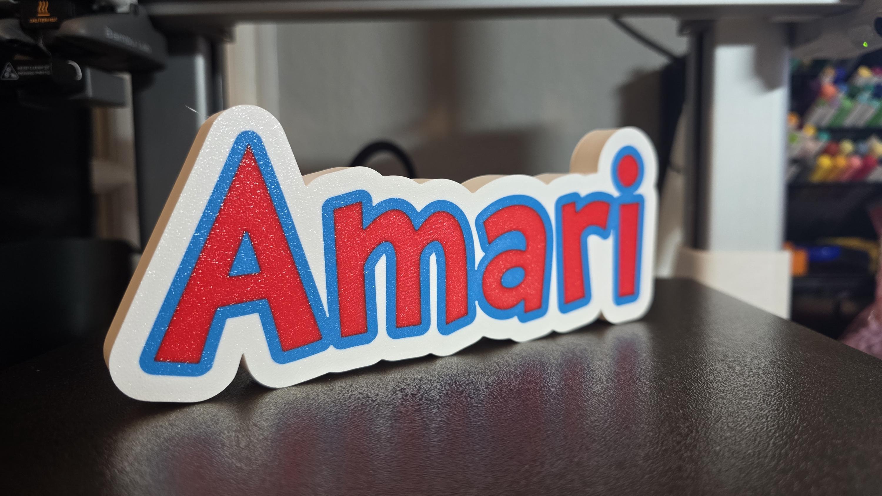 Custom 3D Printed Light-ready Name Sign | Homecoming Mum Decor for ...