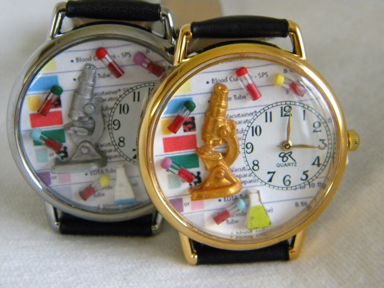 Laboratory Scientist Watch With Vials Microscope Beaker - Etsy