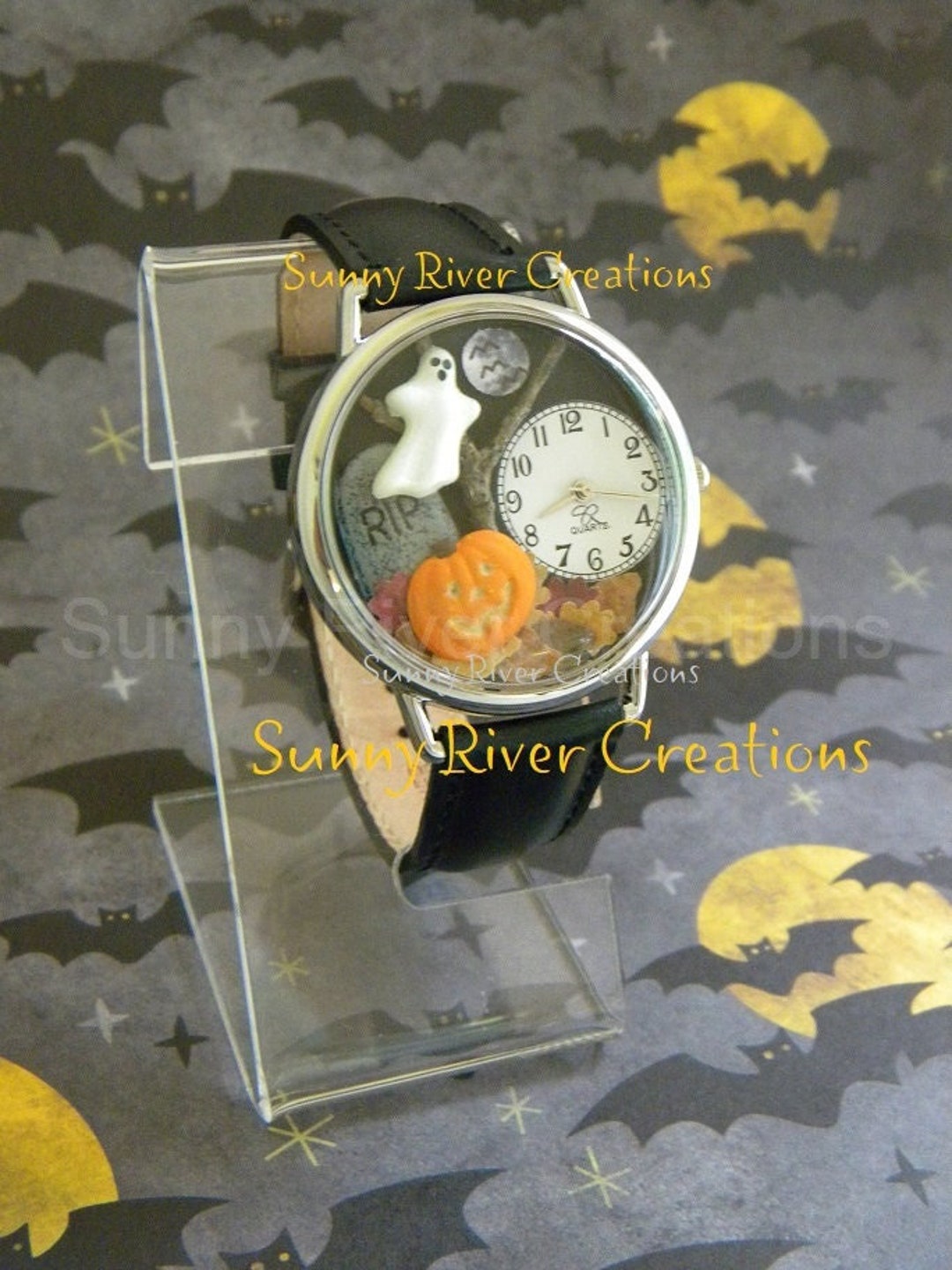 Spooky Halloween Watch With or Without Bats, Glow-in-the-dark Pumpkin ...