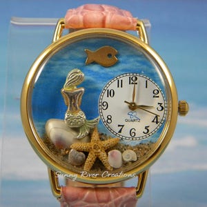 Mermaid Watch With Sand Shells Starfish and a Fish, Ocean, Sea, Water ...