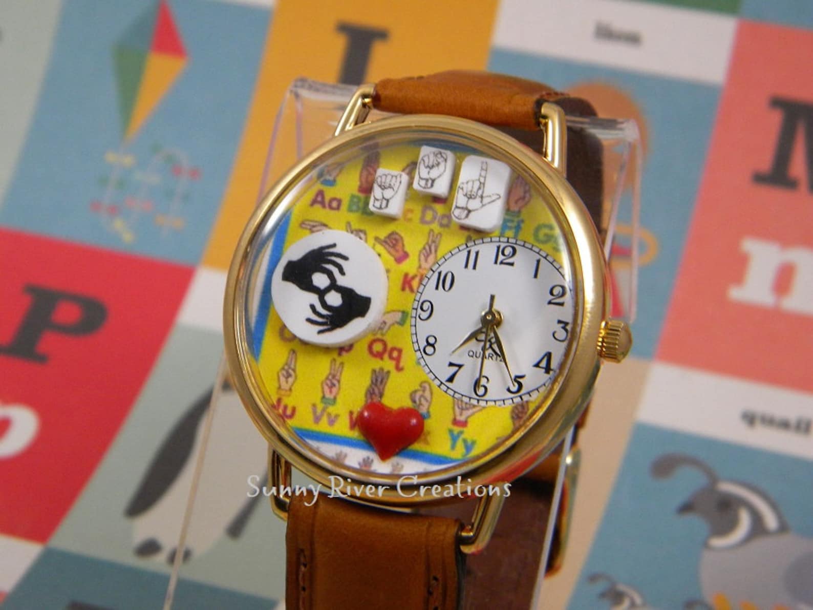 American Sign Language Interpreter Watch or I Love You ASL Watch, Gift ...