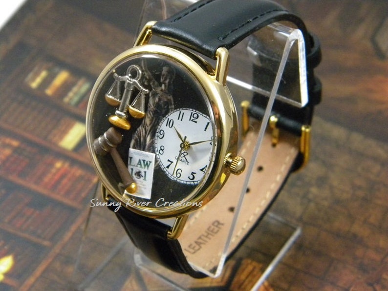 Lawyer Judge Paralegal Watch With Lady Justice in the | Etsy
