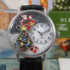 Christmas Watch With Santa, Sleigh and Tree, Snow, Winter, Gift ...