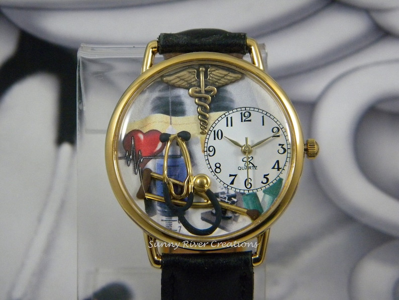 Doctors Watch With Medical Symbol Stethoscope and Crutch - Etsy
