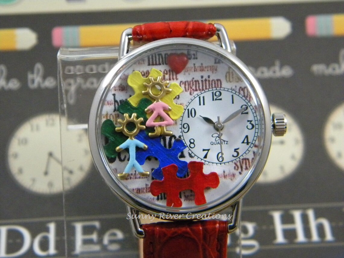 Autism and Behavioral Therapist Watch With Puzzle Pieces and - Etsy UK