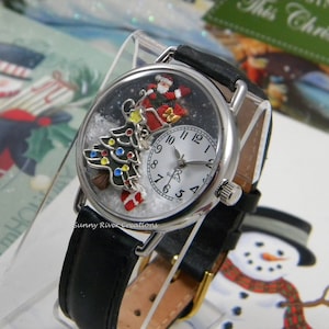 Christmas Watch With Santa, Sleigh and Tree, Snow, Winter, Gift ...