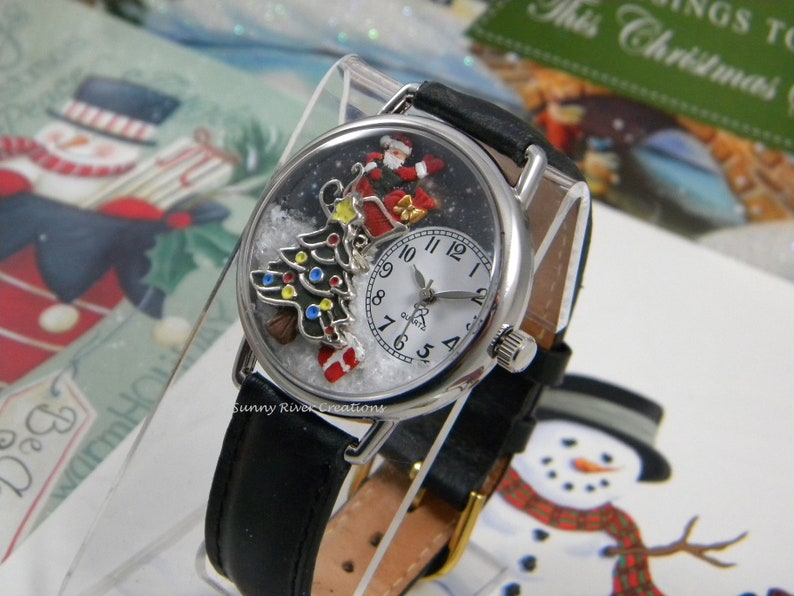 Christmas Watch With Santa, Sleigh and Tree, Snow, Winter, Gift ...