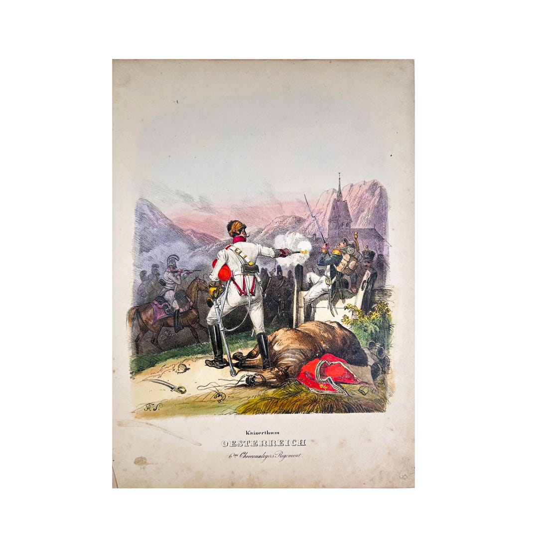 Hand-colored Color Lithograph. Uniforms of the German Federal Army by ...