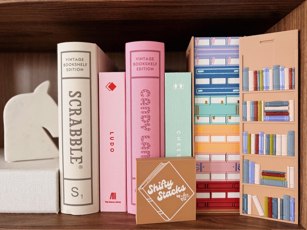 Book Stacking Game: Bookish Tumbling Tower, Shifty Stacks - Etsy