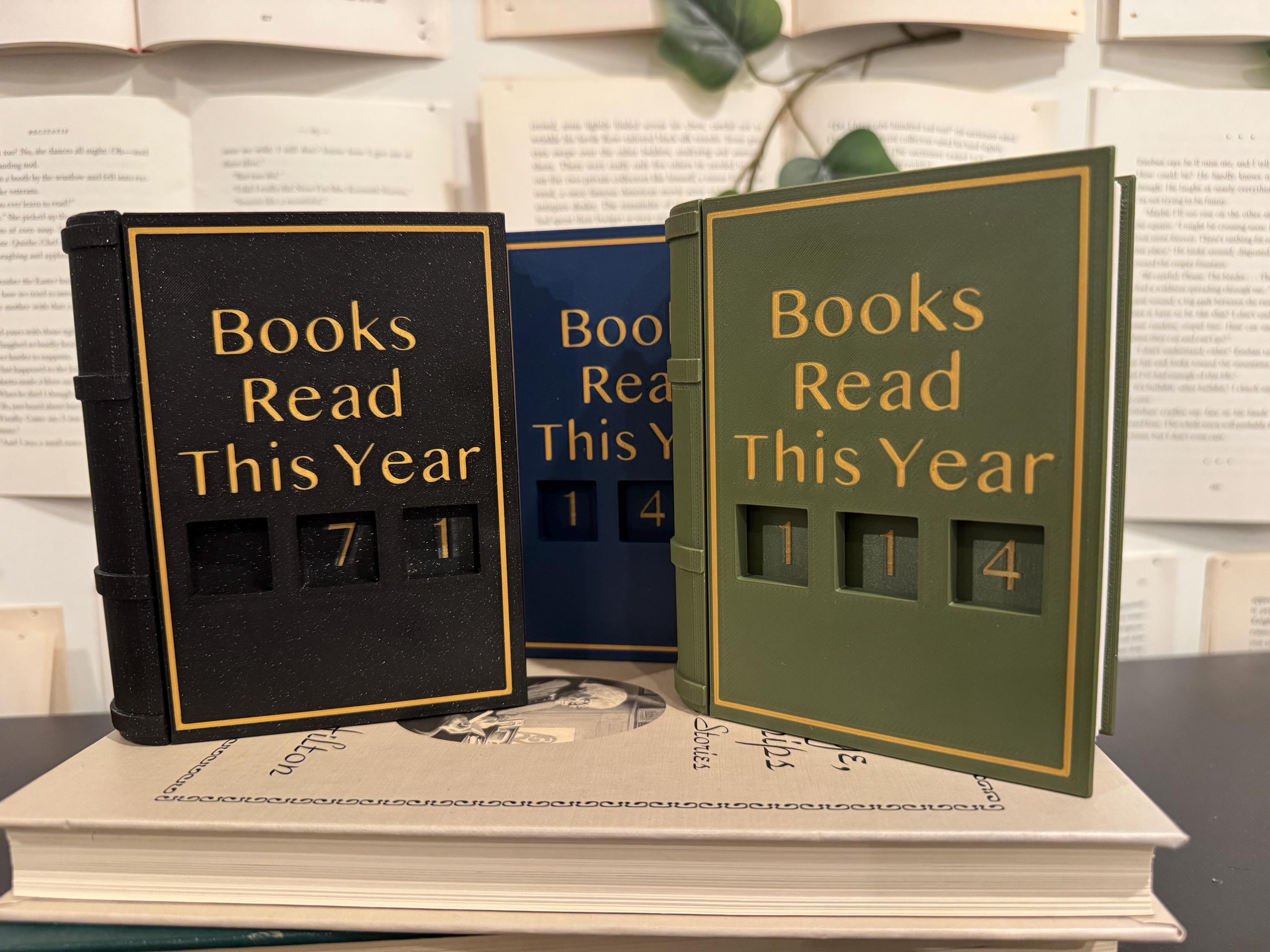 Book Tracker: 3D Printed Reading Journal With Number Blocks - Etsy