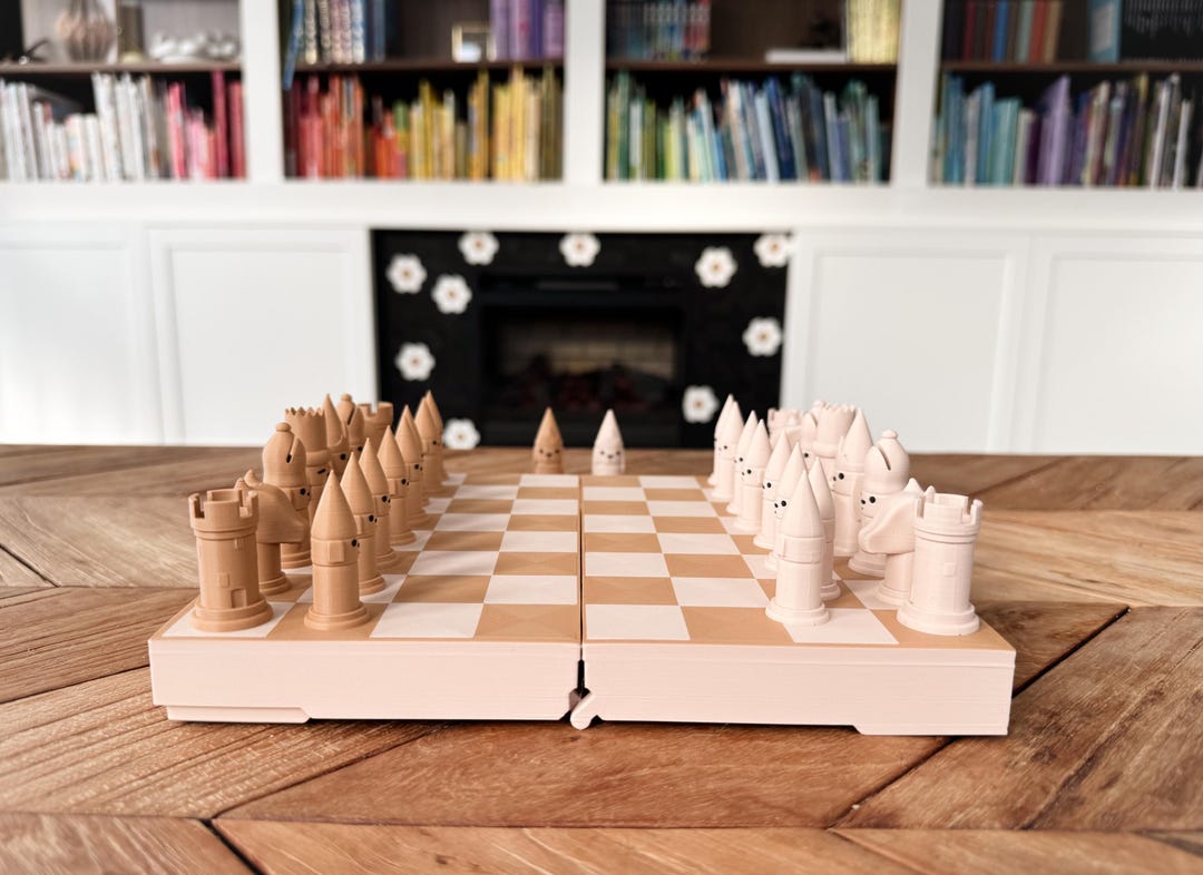 Bluey Inspired Travel Chess Set | Unique Home Decor | Kids Chess Set ...