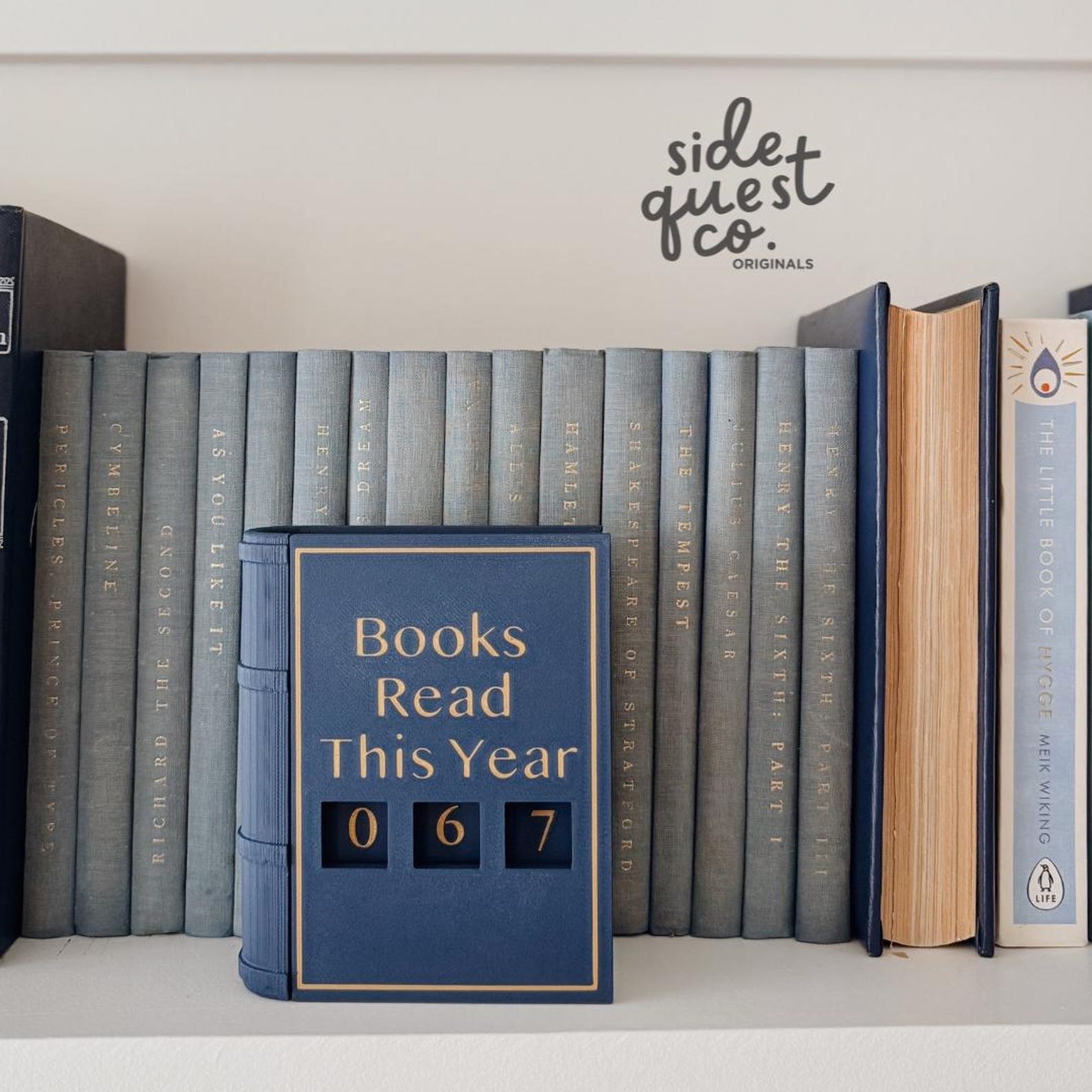 Book Tracker: 3D Printed Reading Journal With Number Blocks - Etsy