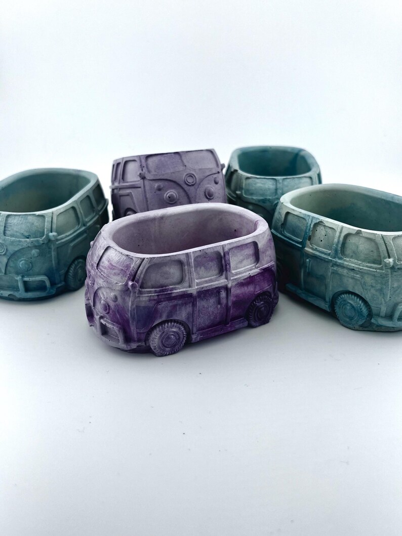 VW Bus Small Succulent Planter | Desk Accessory | Card Business Card ...