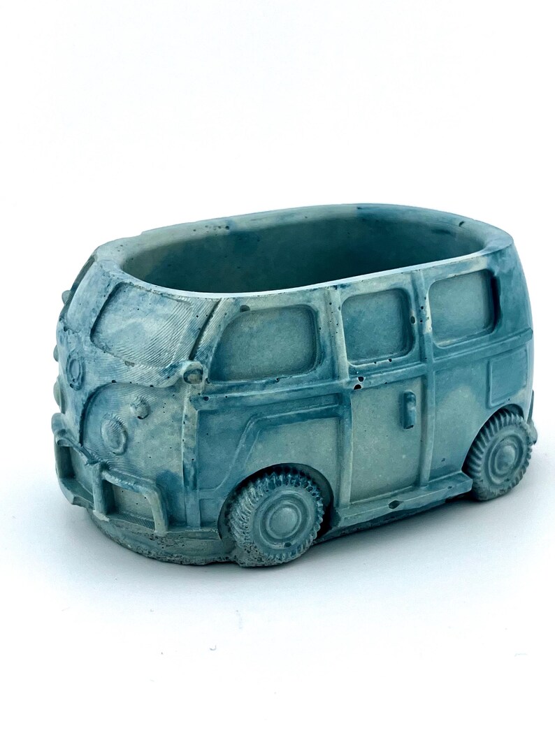 VW Bus Small Succulent Planter | Desk Accessory | Card Business Card ...