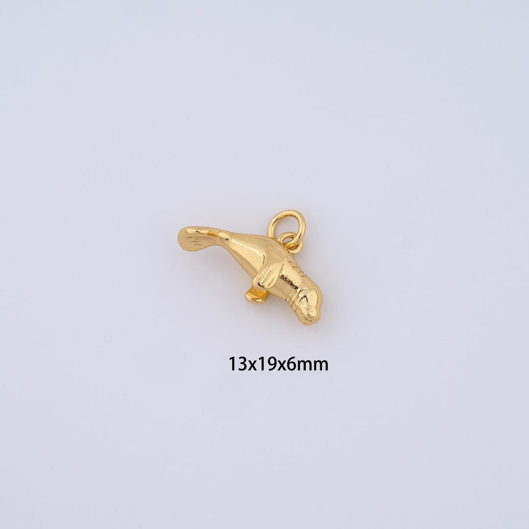 18K Gold Filled Seal Pendant, Seal Charm,seal Charms, DIY Jewelry ...