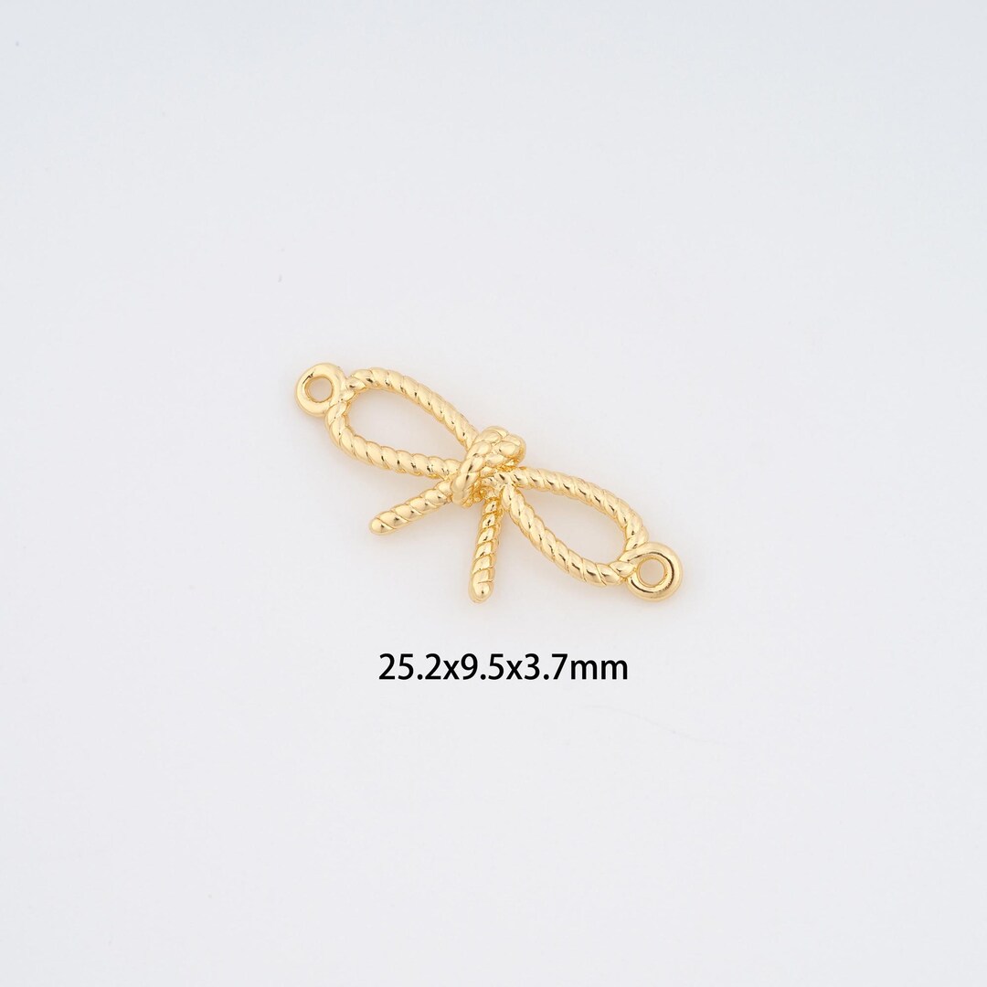 18K Gold Filled Bow Connector,minimalist Connector Bow Connector for ...