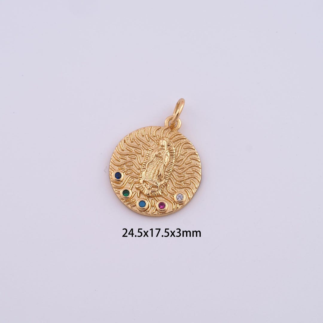 18K Gold Filled Our Lady Charms,virgin Charm,religion Charm,catholicism ...