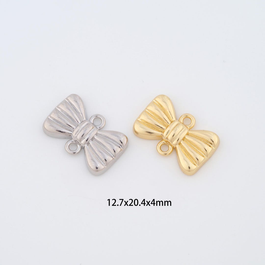 18K Gold Filled Bow Connector,minimalist Connector Bow Connector for ...