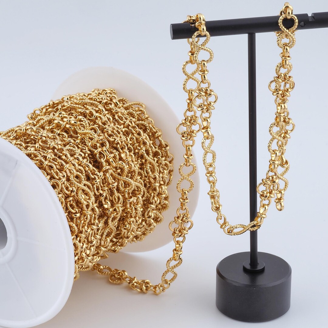 18K Gold Filled Figure 8 Chains,unfinished Chain,semi-finished Product ...
