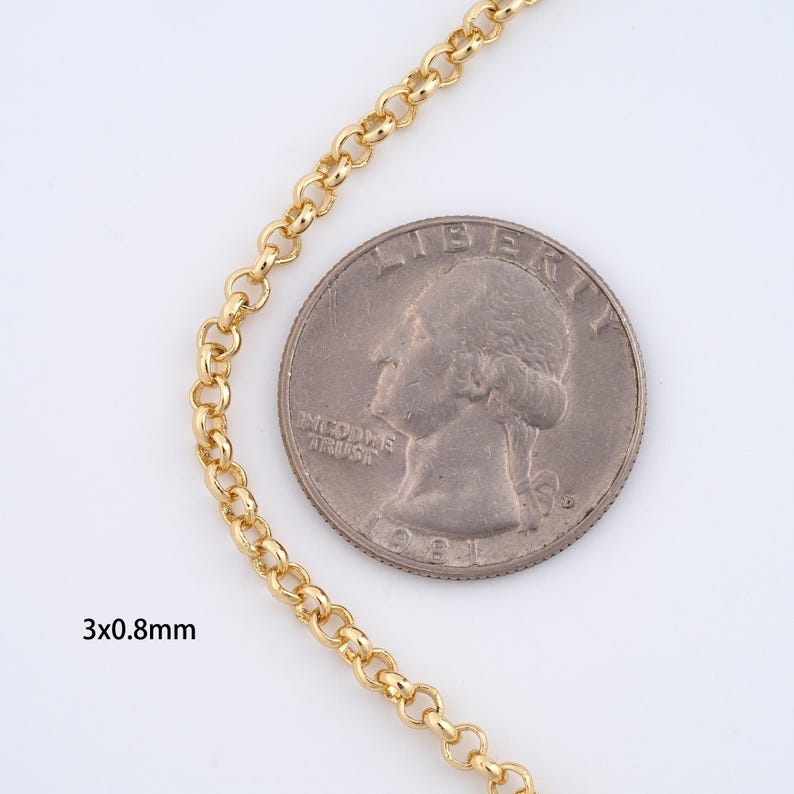 18K Gold Filled Rolo Chains,unfinished Chain,semi-finished Product ...