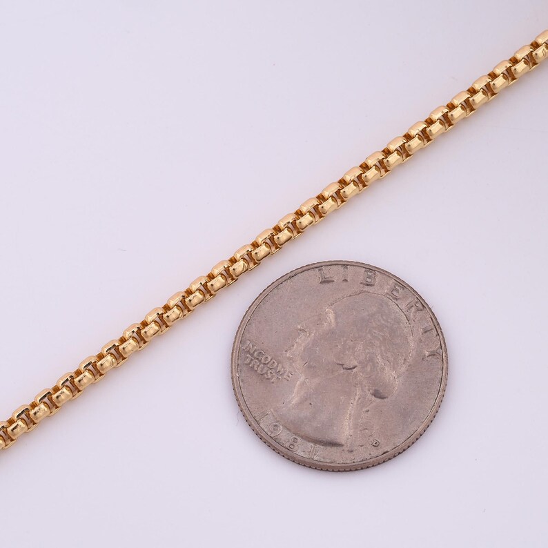 18K Gold Filled Box Chain, Box Gold Chain, Special Chain, Unfinished ...