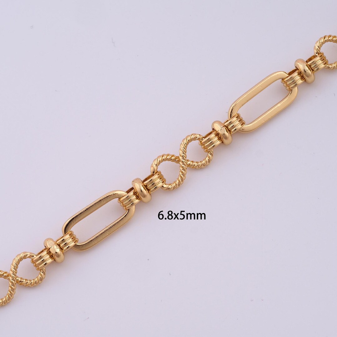 18K Gold Filled Square Chain, Unfinished Chain, Thick Gold Chain, Cable ...