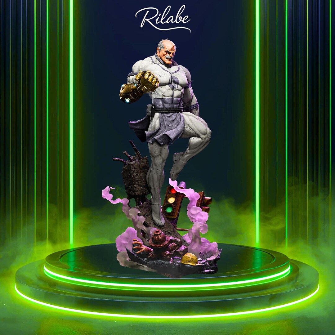 Cyber Mecha Guardian Fanart STL Statue | Battle Pose With Cannon Arm ...