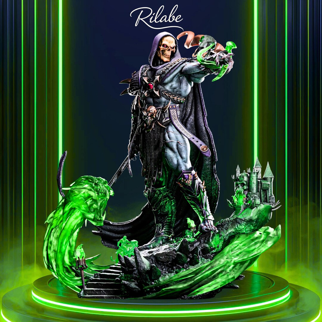 Dark Sorcerer Fanart STL Statue | 1/6 Scale | Undead Mage With Spirit ...
