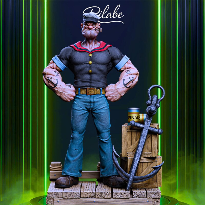 3d Stl File Popeye - Etsy