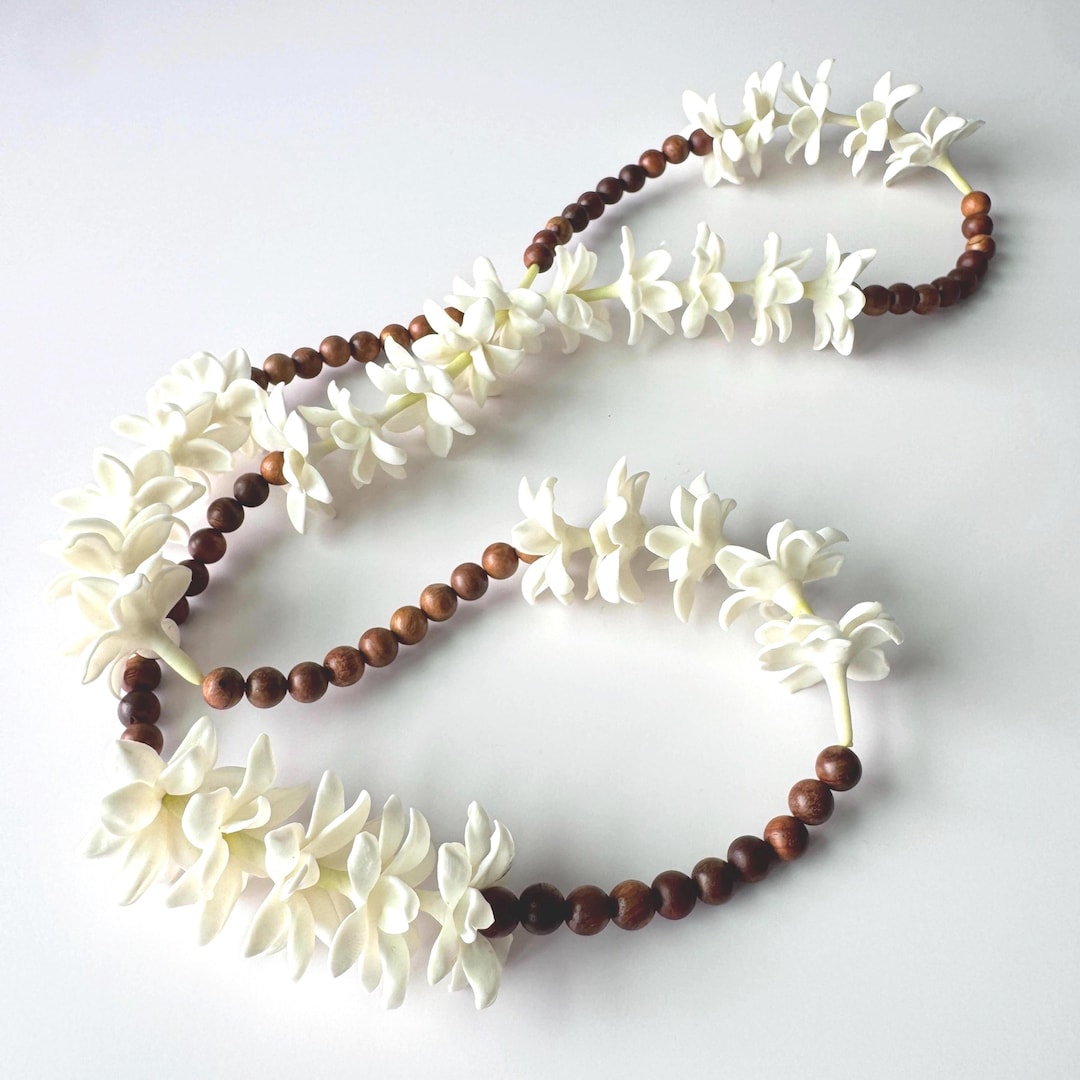 Pikake Forever Lei Lightweight Clay Wedding Flowers Sandalwood Birthday ...