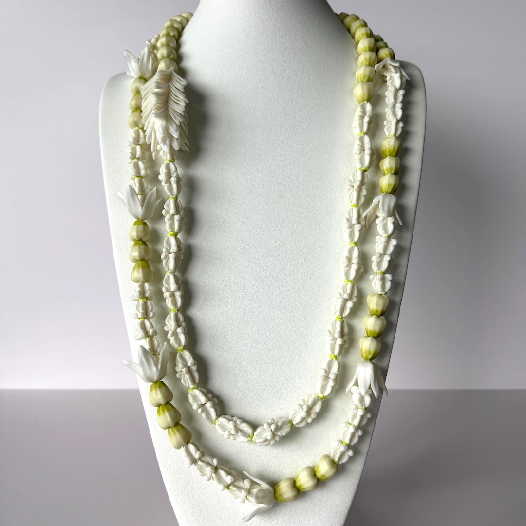Wedding Lei White Crown Flower Forever Lei Bridal Shower Realistic ...