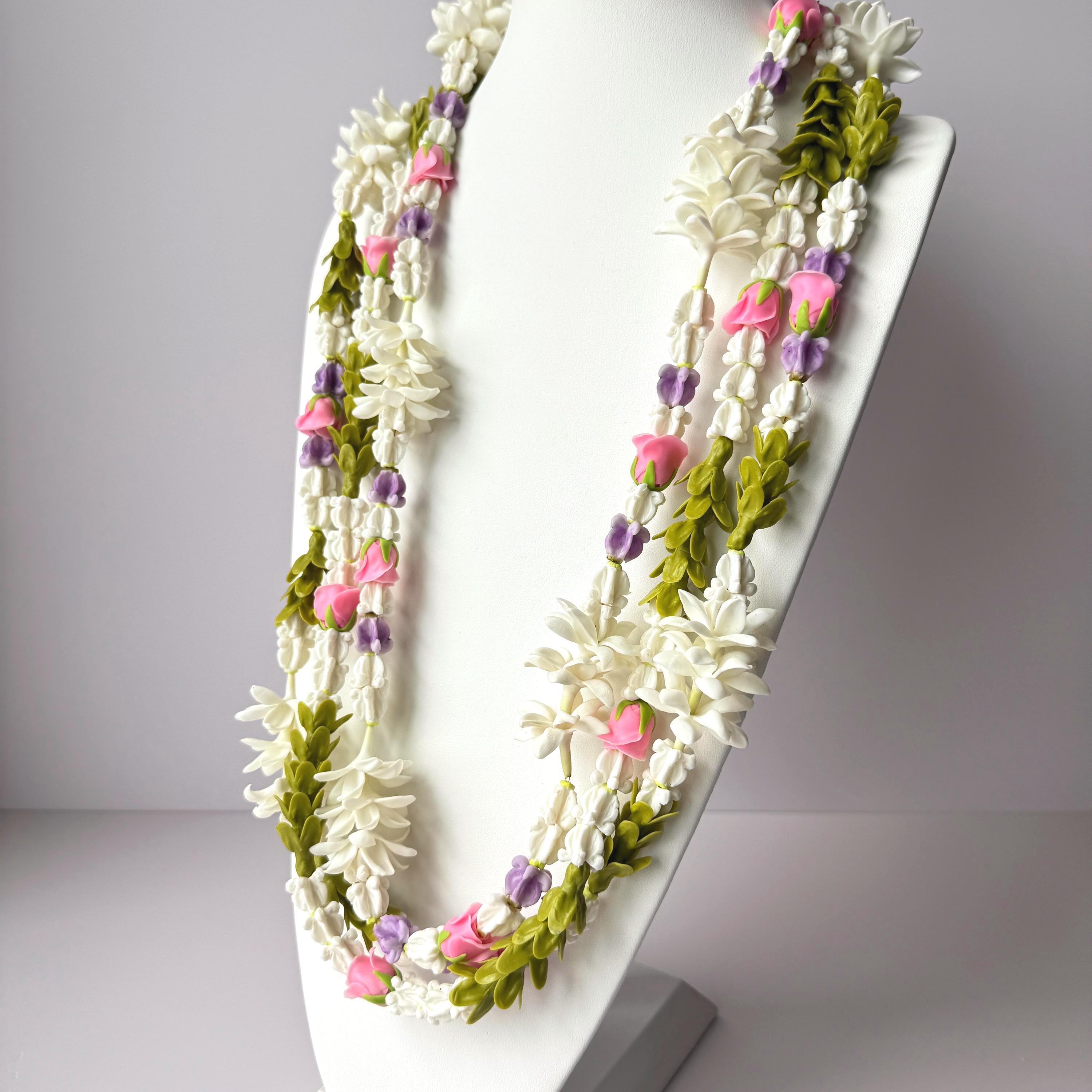 Mixed Flower Forever Lei Pikake Crown Flower Pakalana Rose Birthday ...