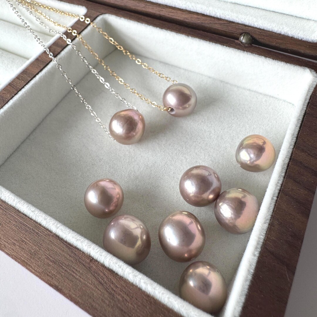 Floating Edison Pearl Necklace Gold Filled or Sterling Silver Hawaii ...