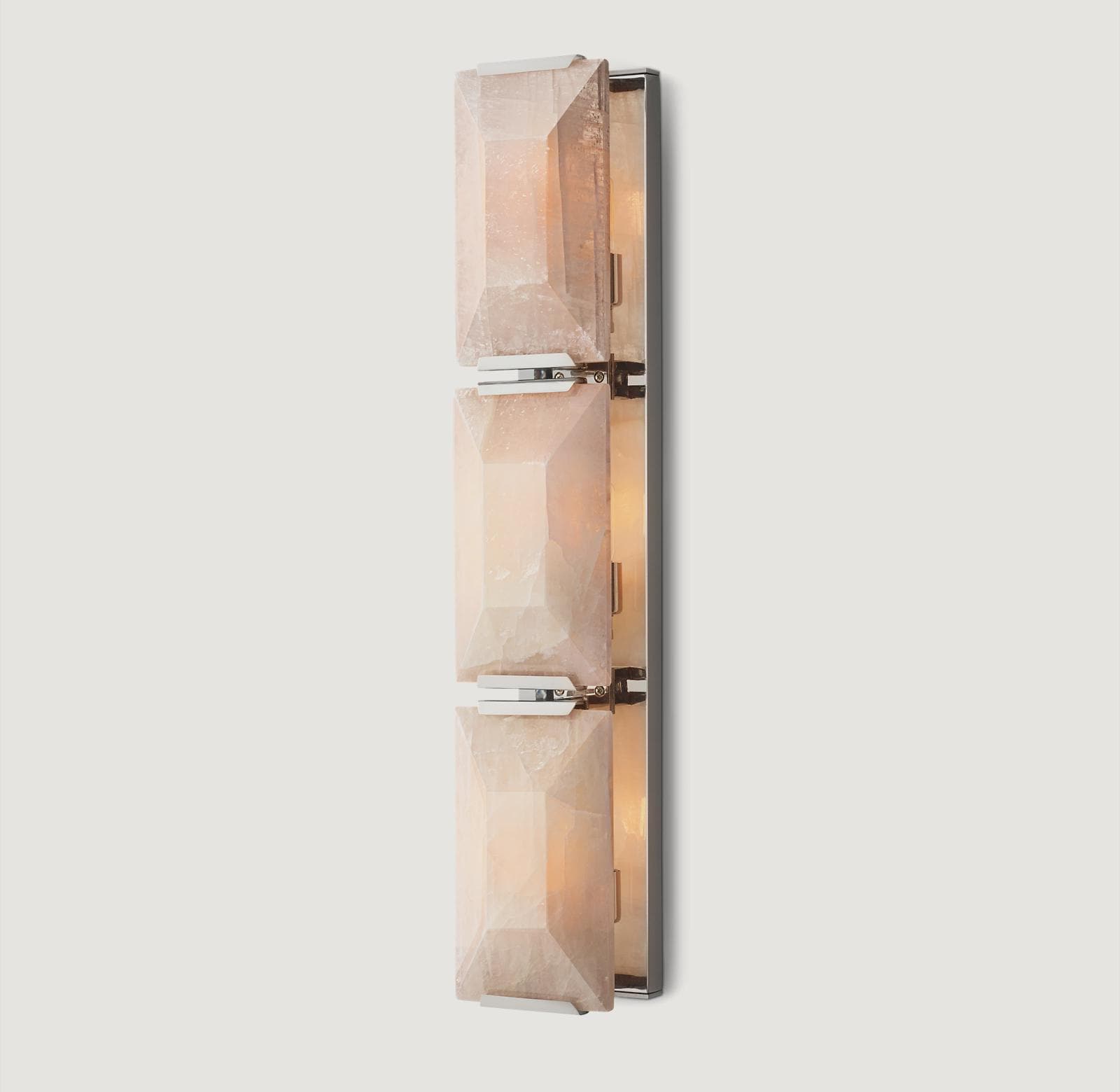 Elegant Calcite Stone Triple Wall Sconce, Natural Alabaster ...