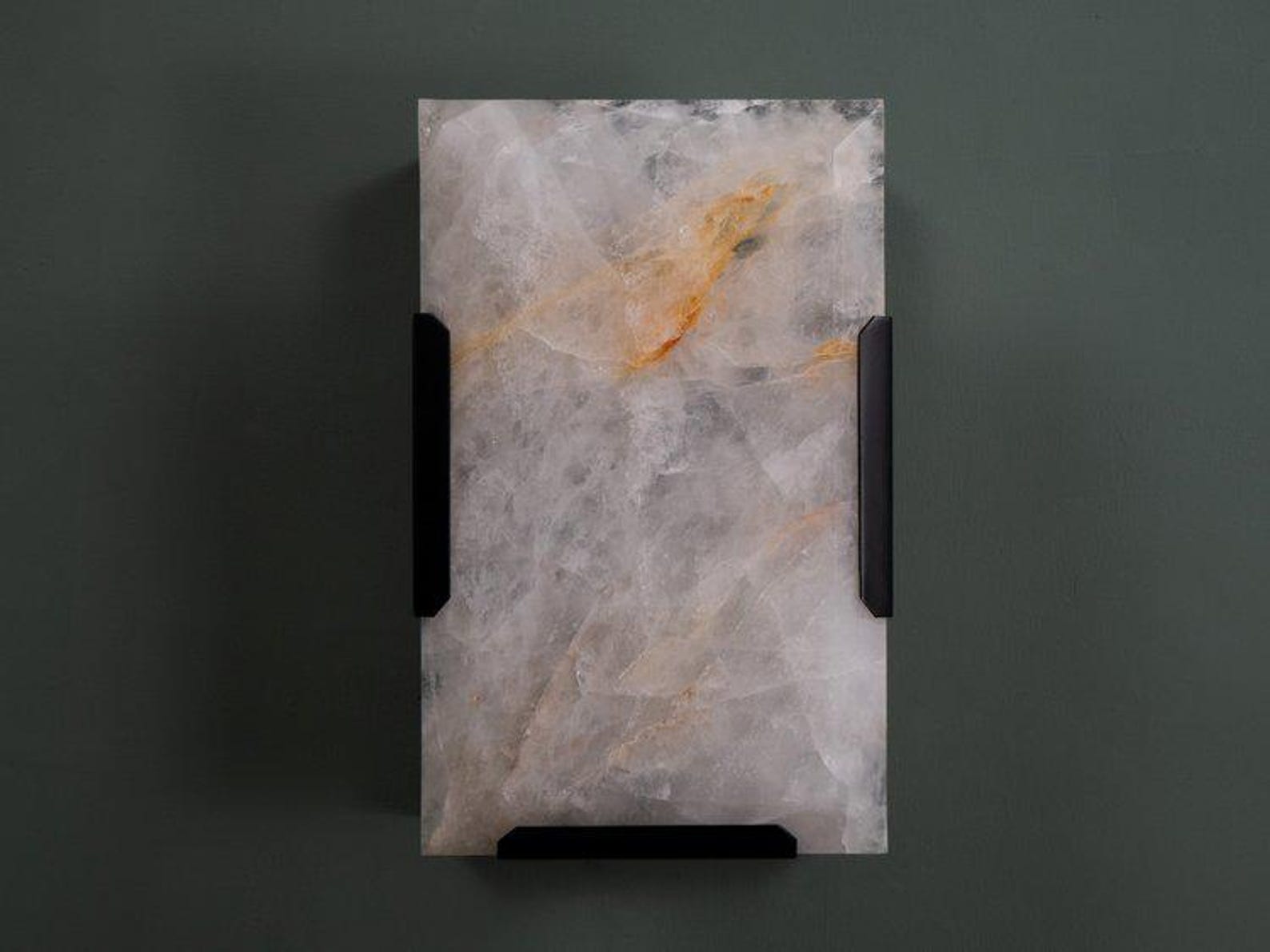 Natural Alabaster Single Wall Sconce, Elegant Calcite Stone Wall Light ...