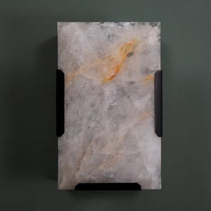 Natural Alabaster Single Wall Sconce, Elegant Calcite Stone Wall Light ...